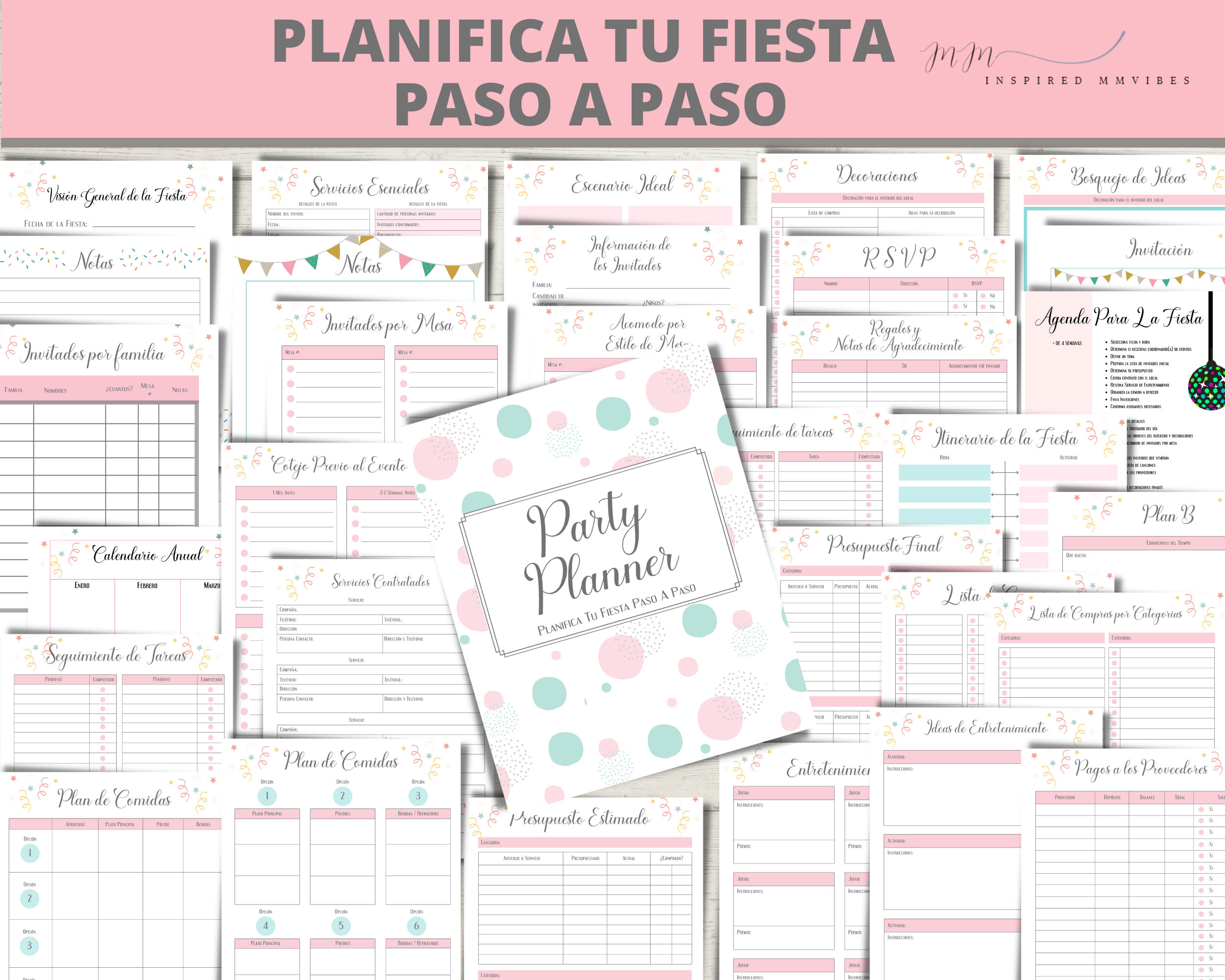 Imprimibles Para Planificar Fiestas