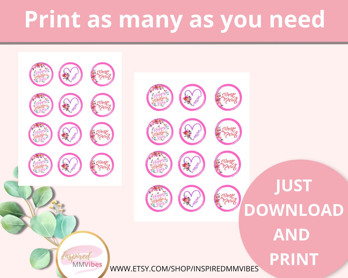 Mother’s Day Cupcake Toppers Printable Sweet Printable Cupcake Topper 2 ...