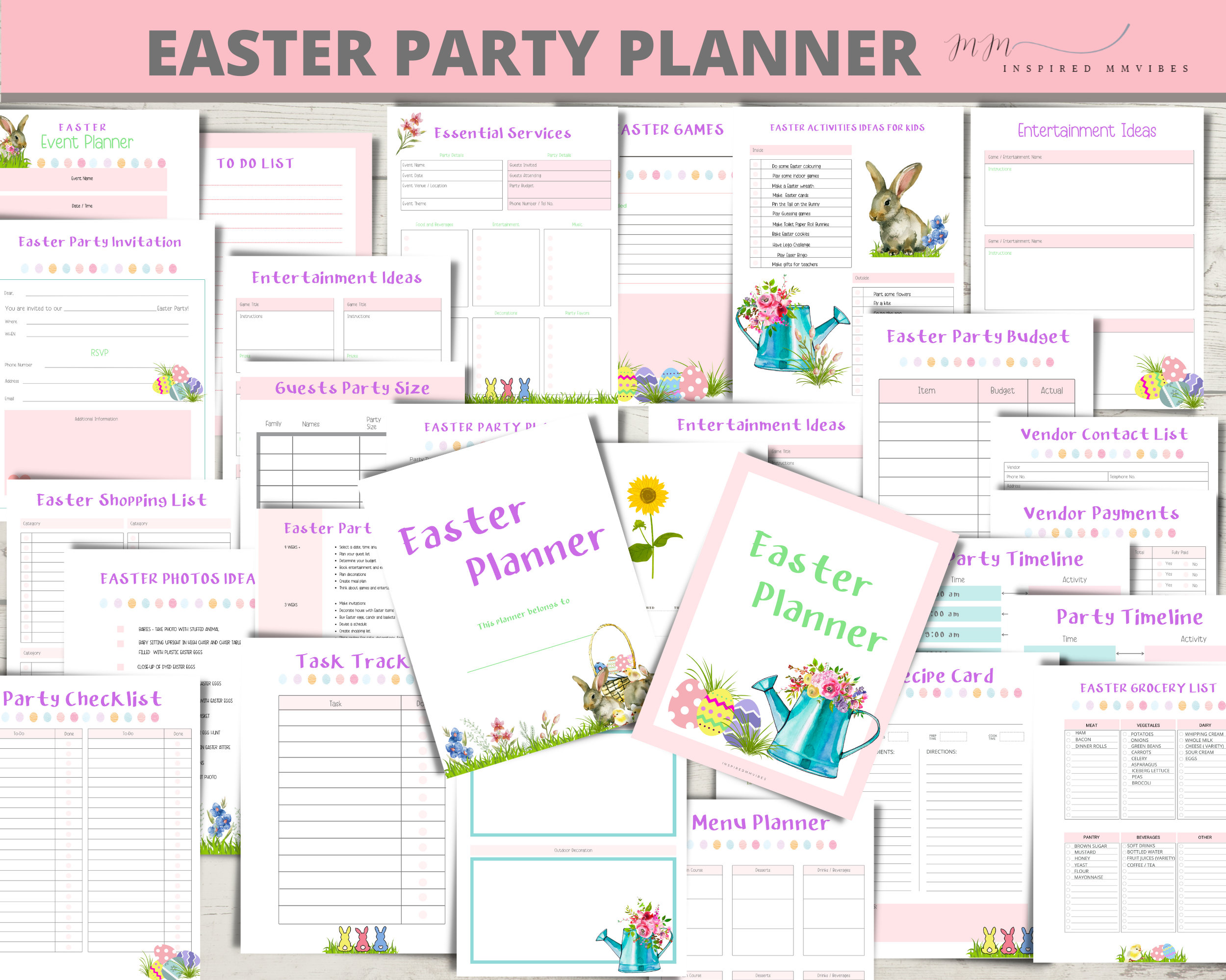 Easter Printable/ Kids/ Easter Planner Bundle /spring Printable/ Easter Planner /easter ...