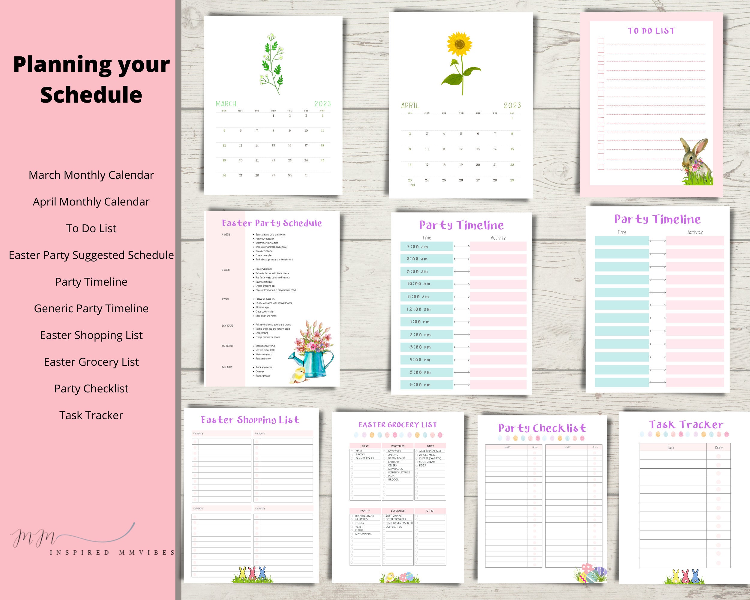 Easter Printable/ Kids/ Easter Planner Bundle /spring Printable/ Easter Planner /easter ...