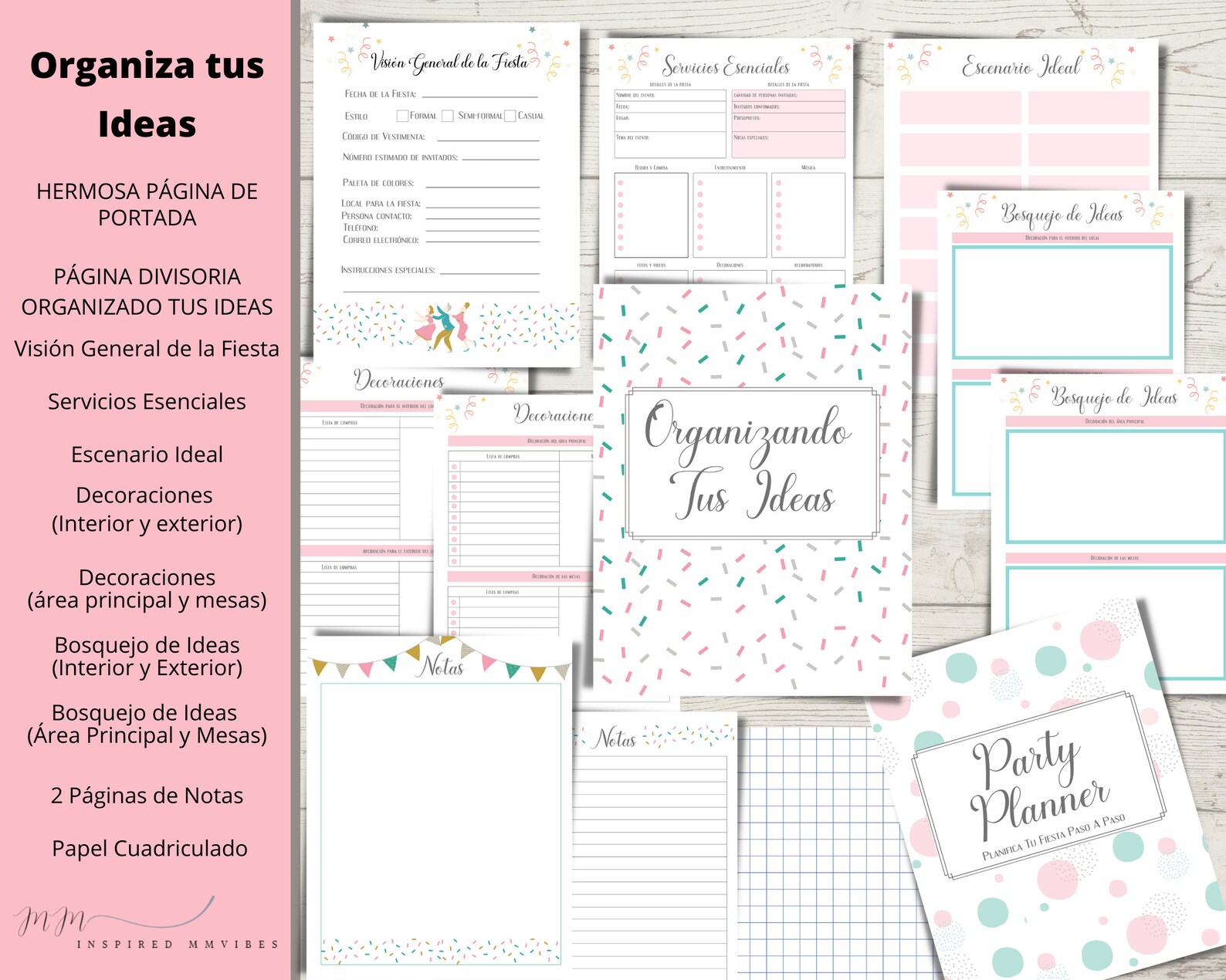 Planifica Tu Fiesta Paso a Paso/ Party Planner En Español/ Agenda De ...