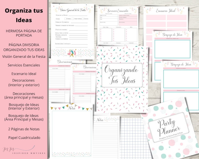 Planifica Tu Fiesta Paso a Paso/ Party Planner En Español/ Agenda De ...