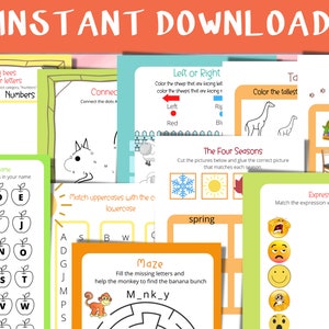 Learning Activities, Kids Fun Learning Game Bundle, First Alphabet Book ...