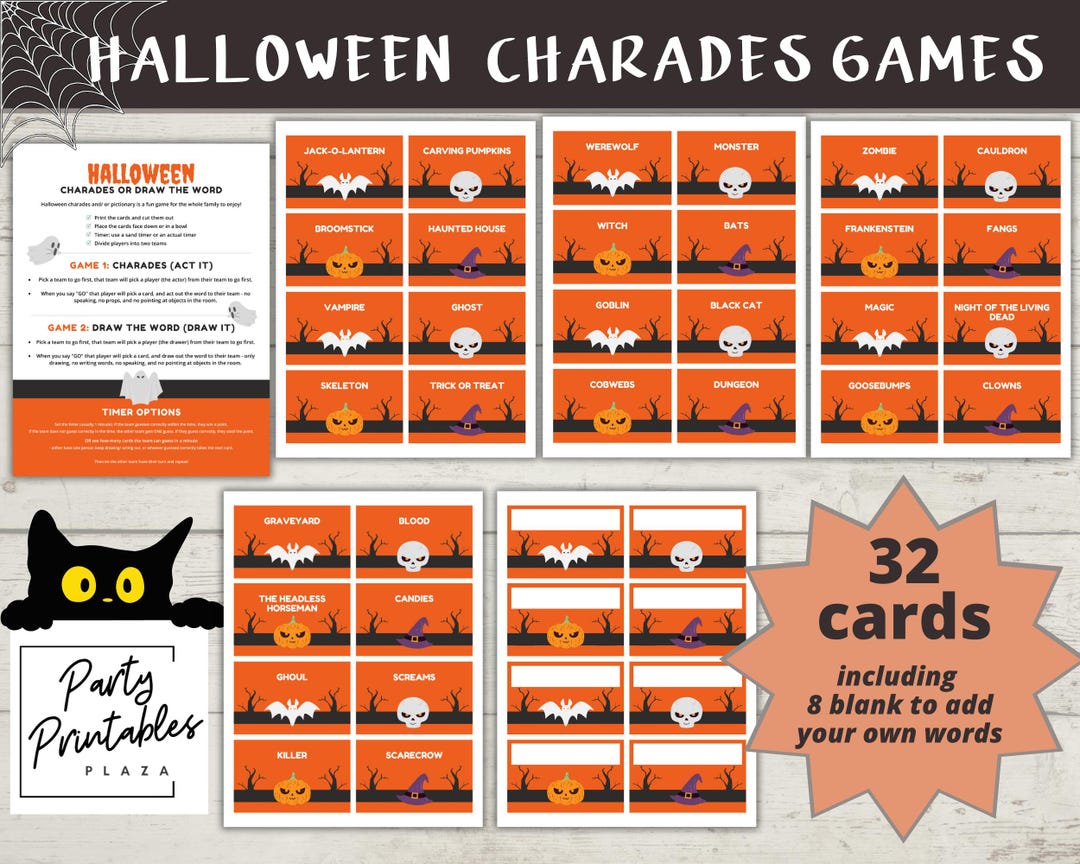 Halloween Party Games Printable Bundle, Halloween Party Activities ...