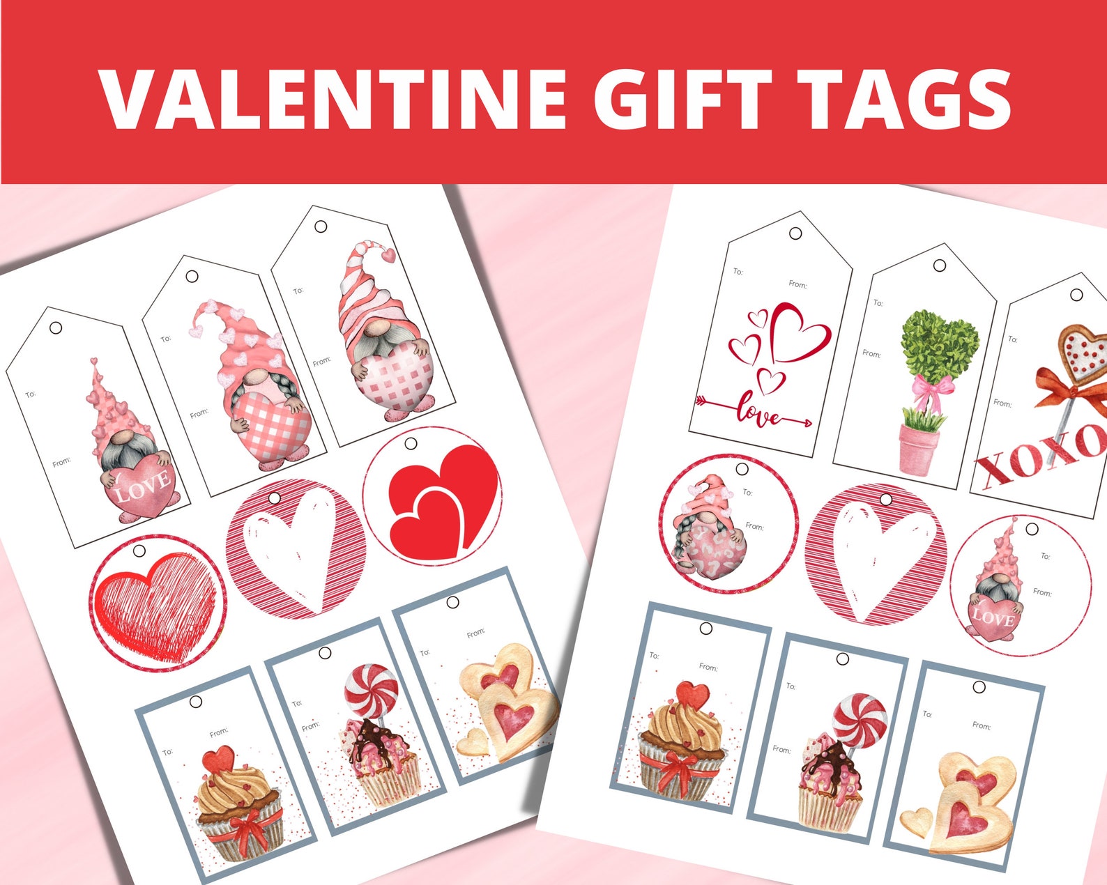 Valentine’s Day Gift Tags Gift Tags Valentine’s Day Printable PDF ...