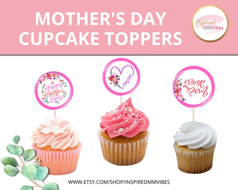 Mothers Day Cupcake Toppers Printable Sweet Printable Cupcake - Etsy