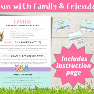 Easter Charades Family and Friends Fun Game Cards/ Ester Printable ...