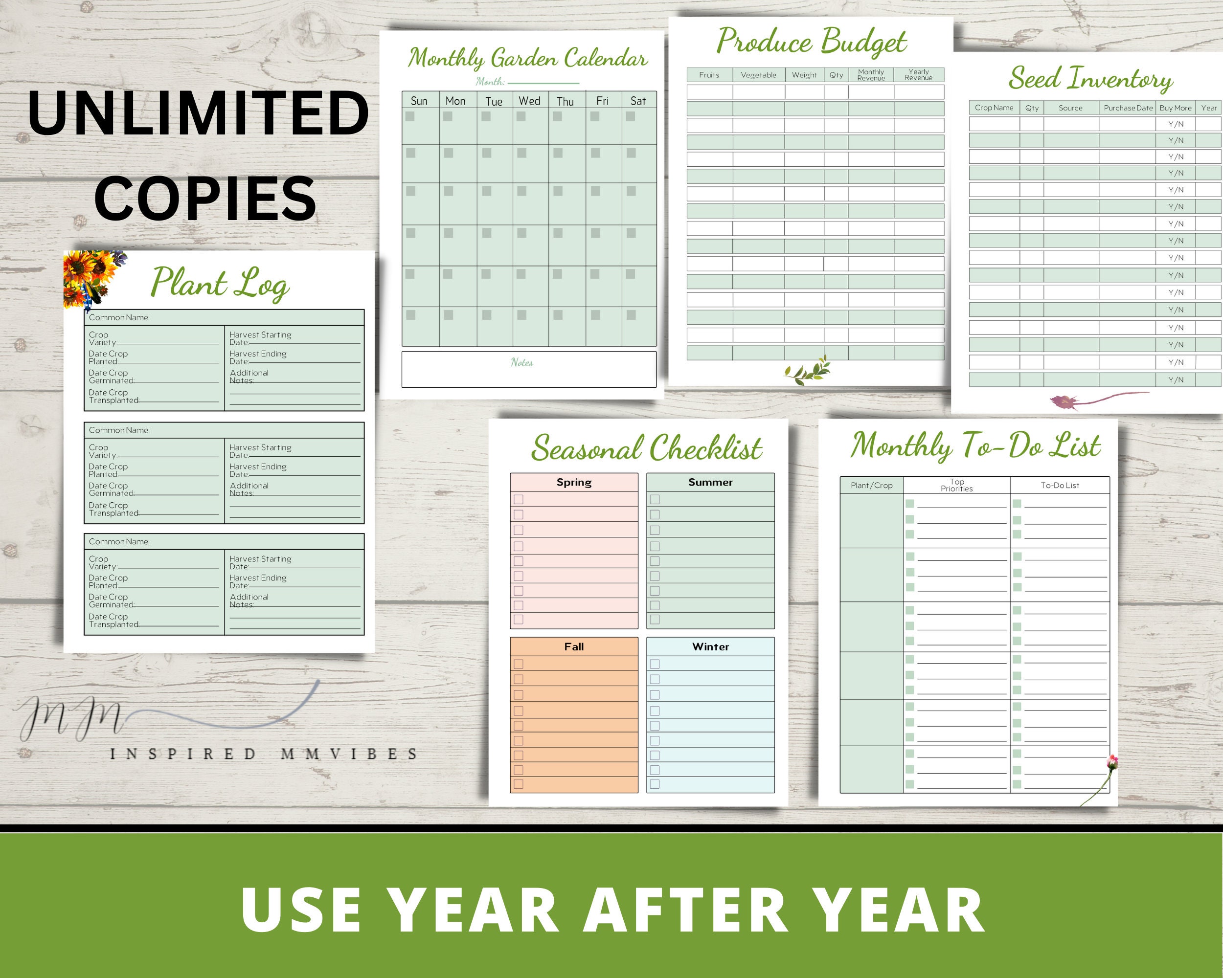 Garden Planner, Homestead Printable Planner, Seed Inventory, Garden ...