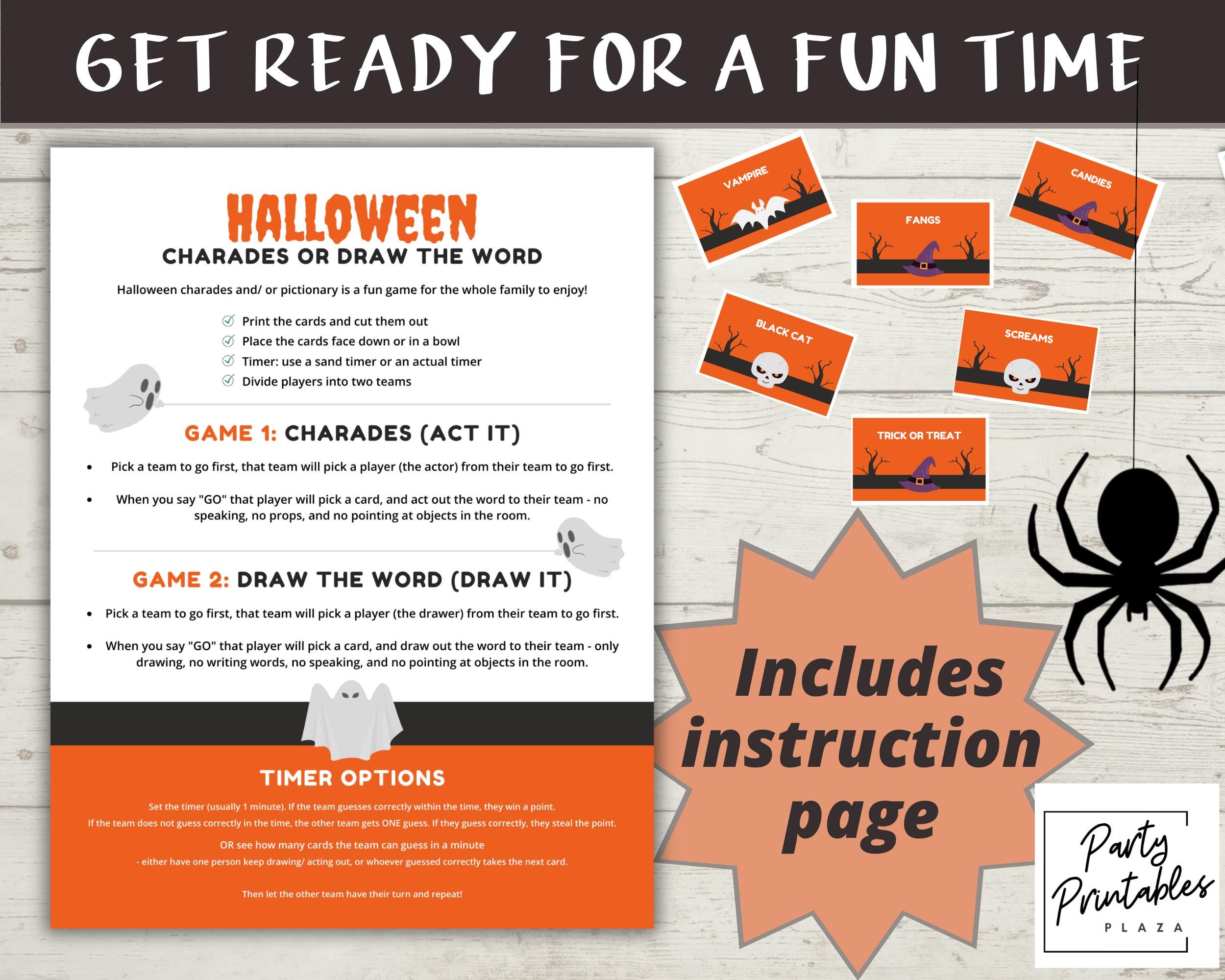 Halloween Party Games Printable Bundle, Halloween Party Activities ...