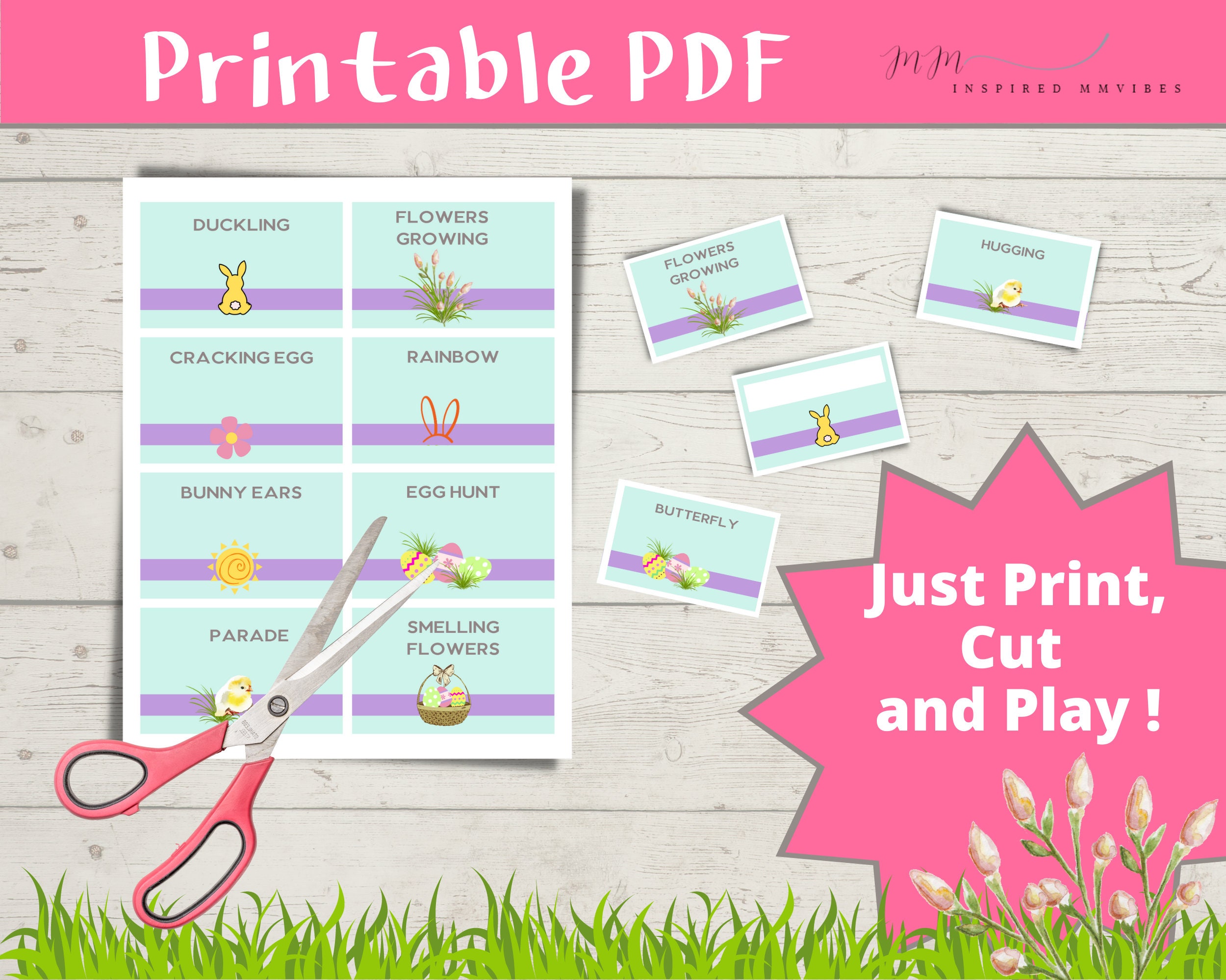Easter Charades Family and Friends Fun Game Cards/ Ester Printable ...