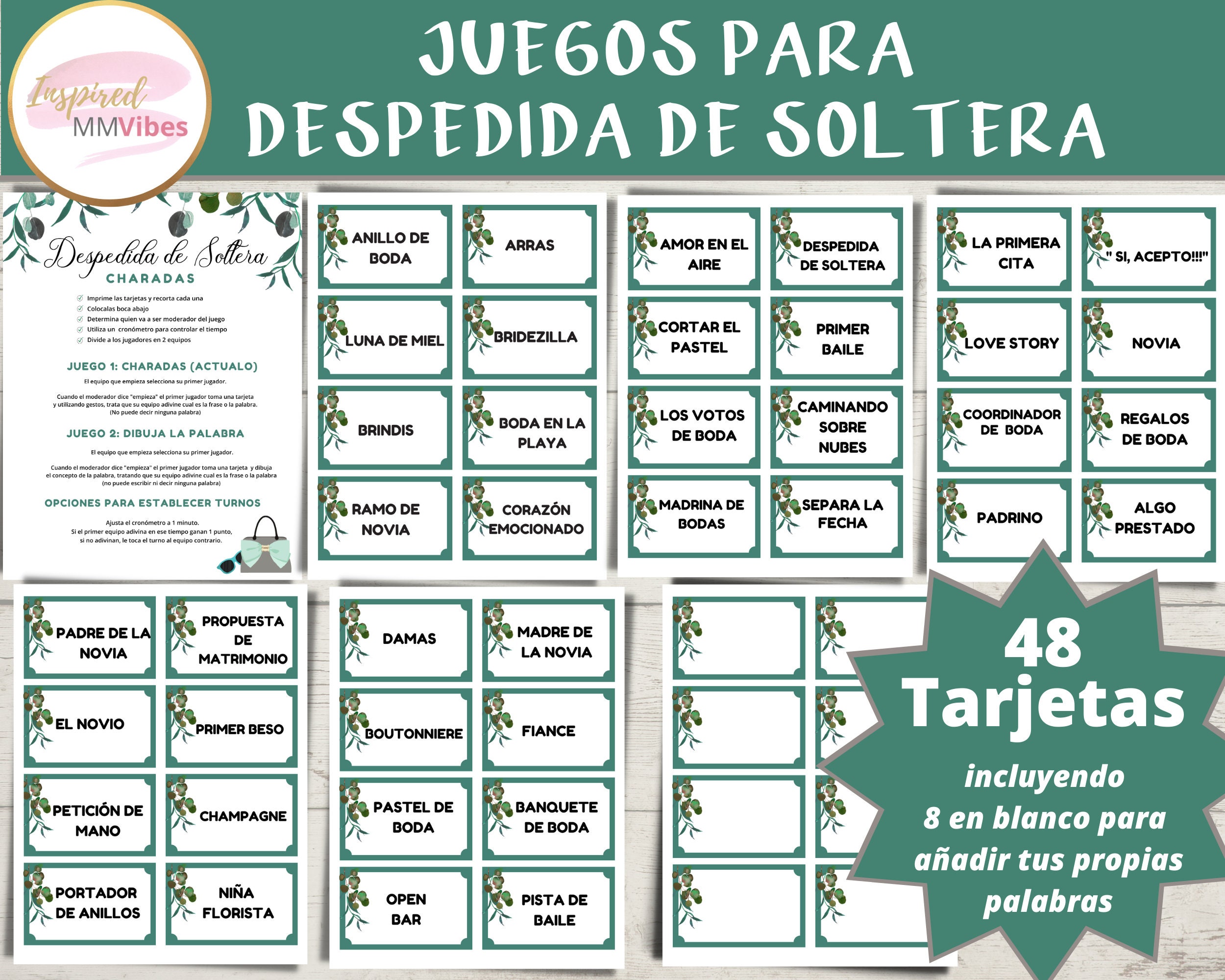 Bachelorette Games, Charadas, Despedida De Soltera, Juegos Despedida De ...