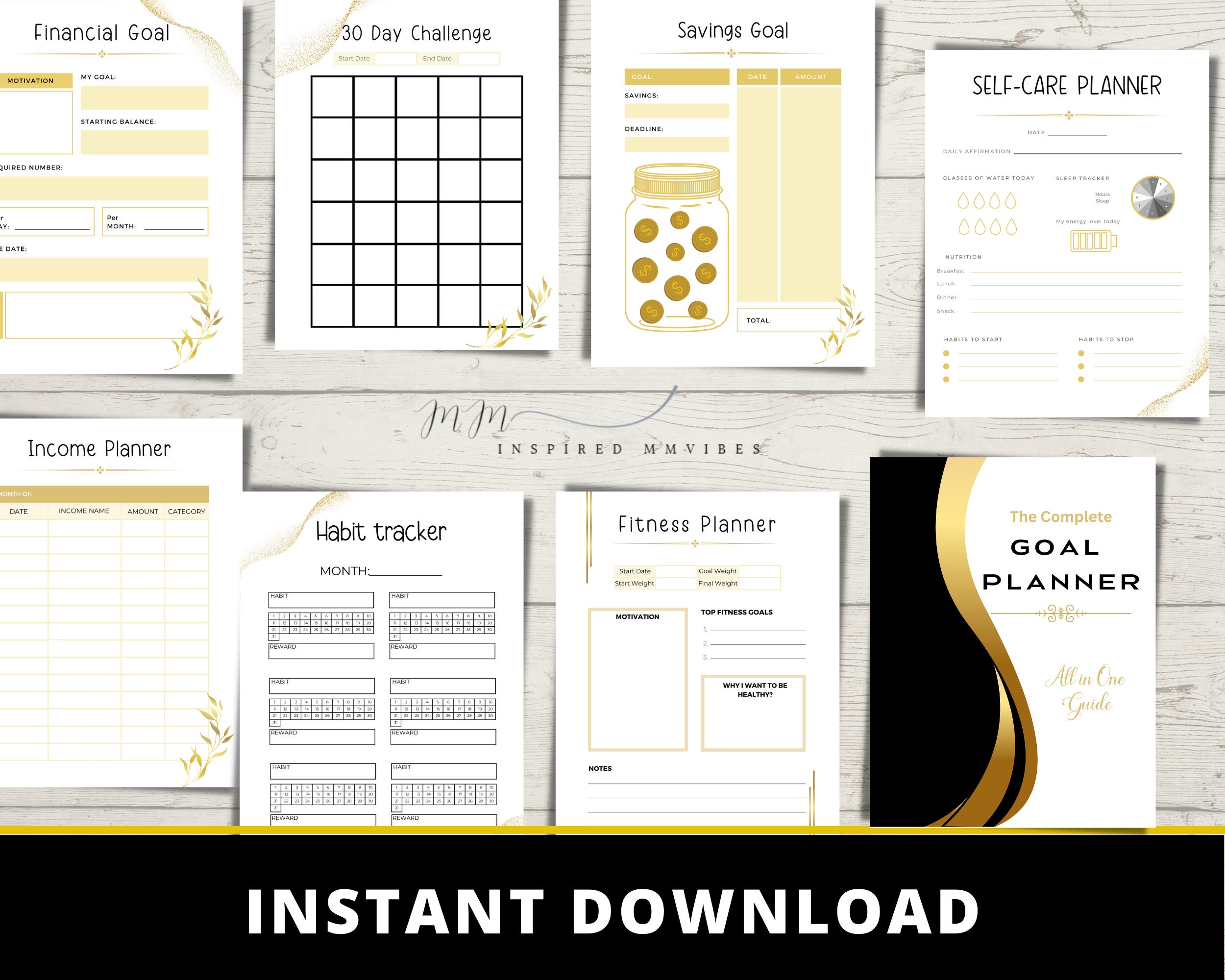 Goal Planner Goal Tracker, SMART Goals, Daily, Weekly, Monthly, Yearly ...