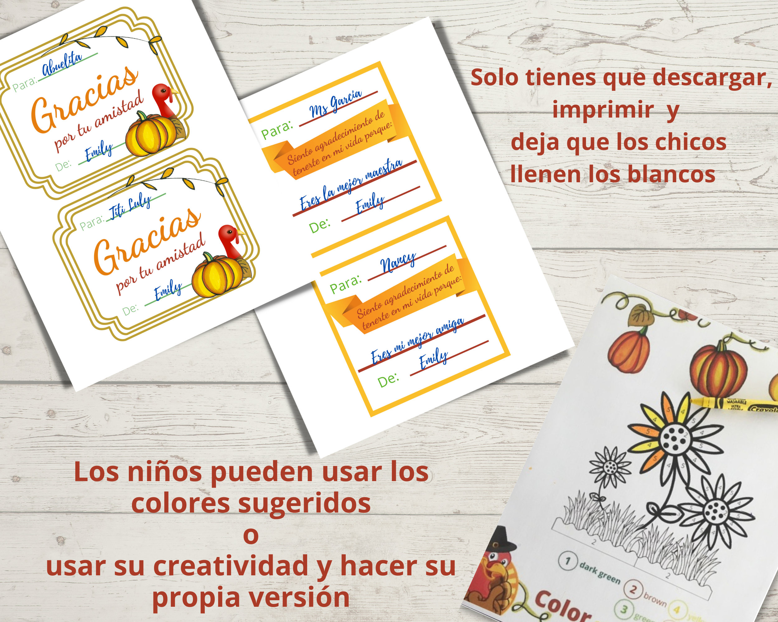 Planificador Para La Fiesta De Acción De Gracias, PDF Descargable ...