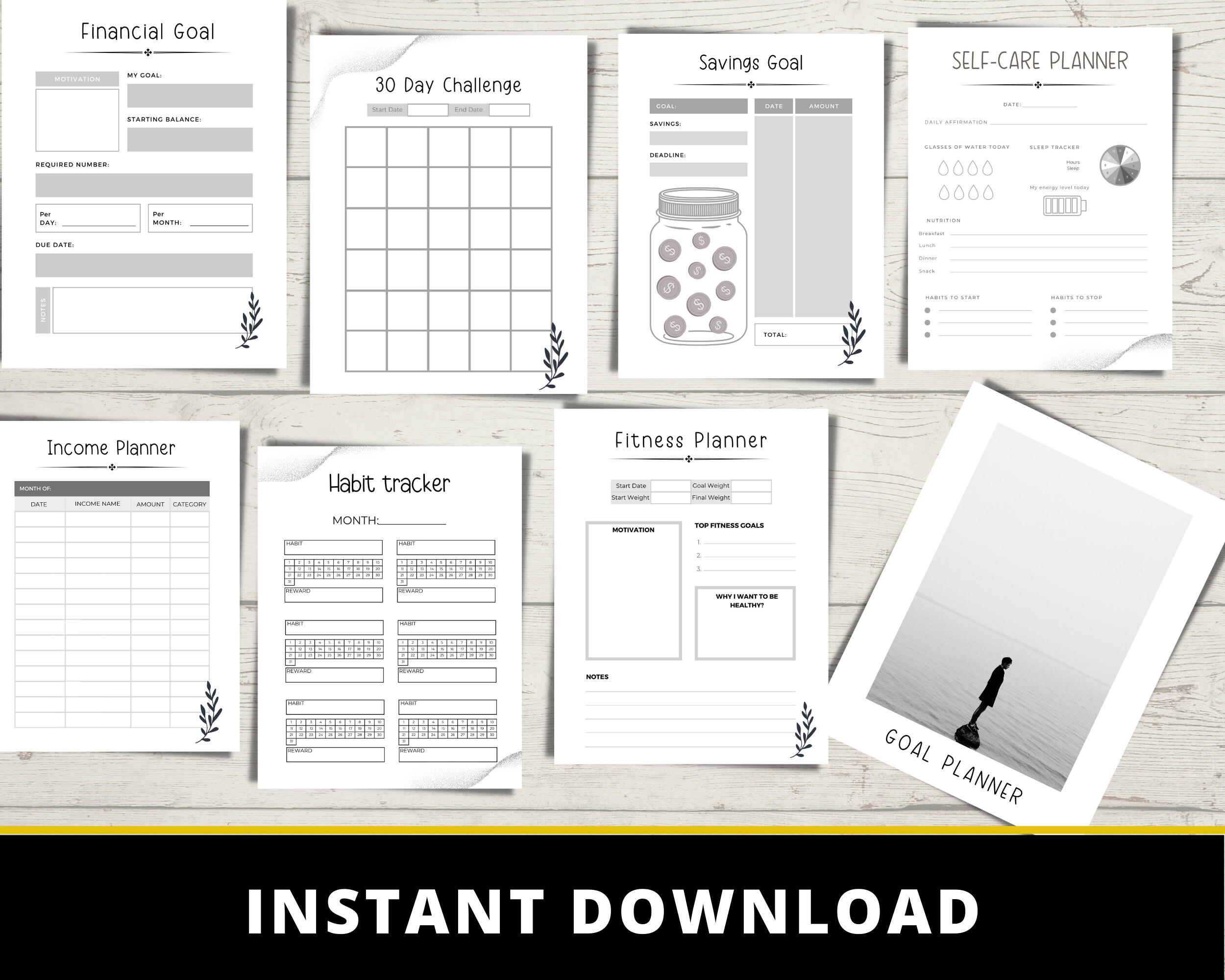 Goal Planner Goal Tracker, SMART Goals, Daily, Weekly, Monthly, Yearly ...