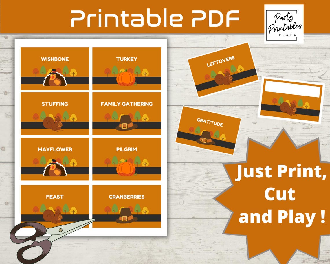 Thanksgiving Party Games Printable Bundle Family and Friends Fun ...