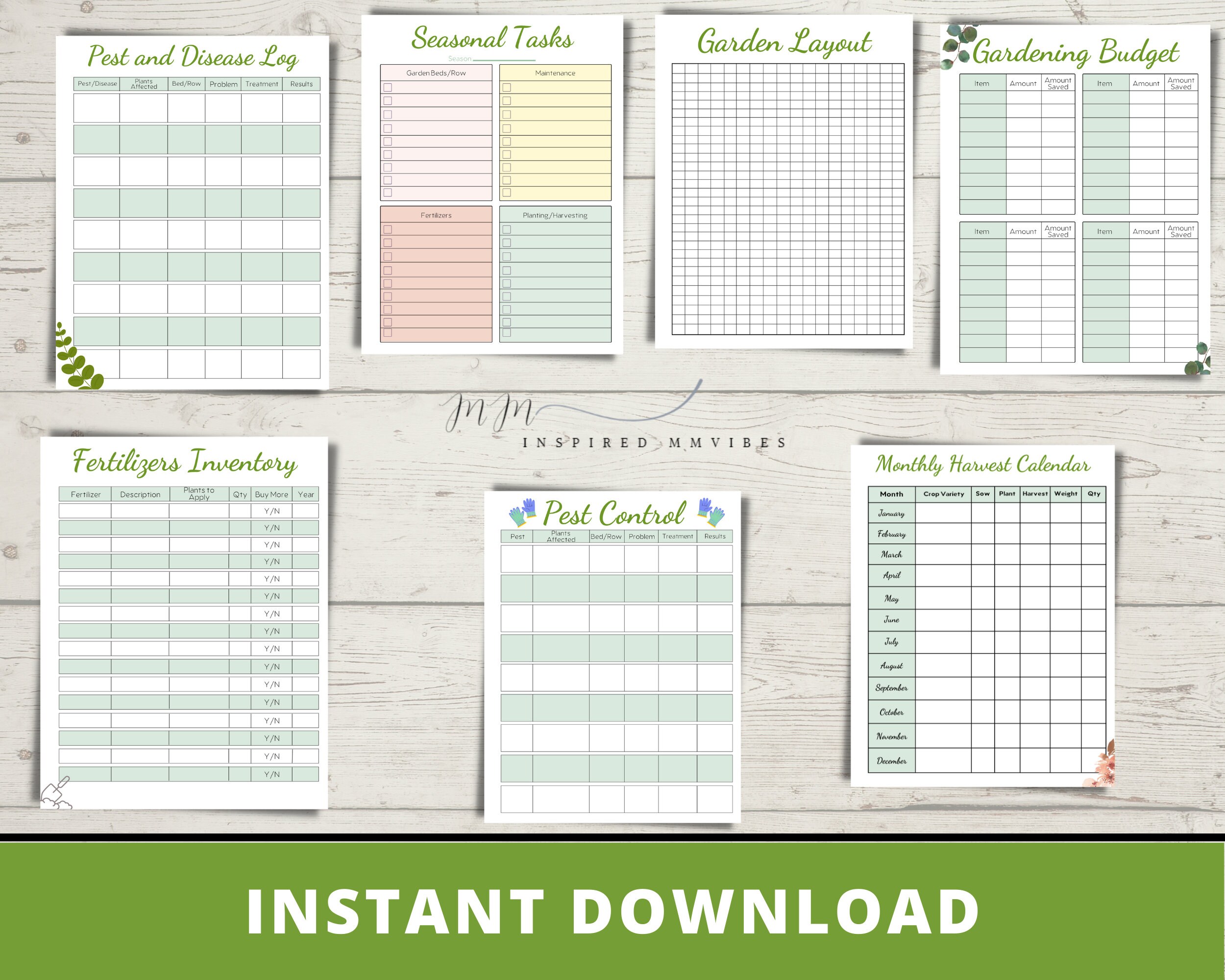 Garden Planner, Homestead Printable Planner, Seed Inventory, Garden ...