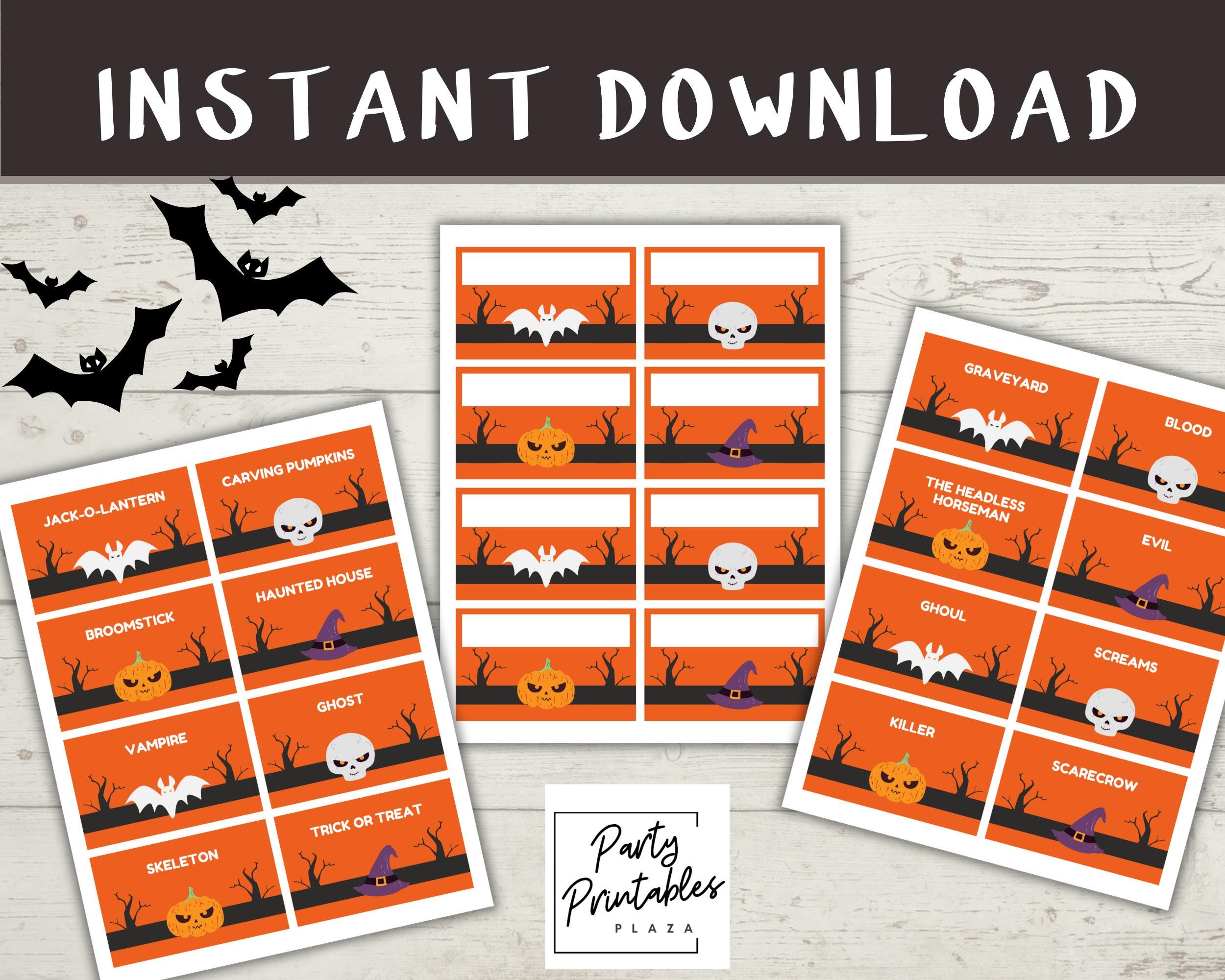 Halloween Party Games Printable Bundle, Halloween Party Activities ...