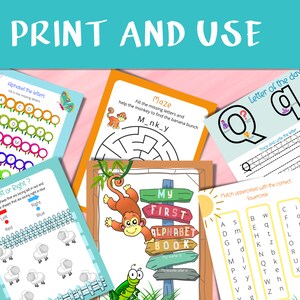 Learning Activities, Kids Fun Learning Game Bundle, First Alphabet Book ...