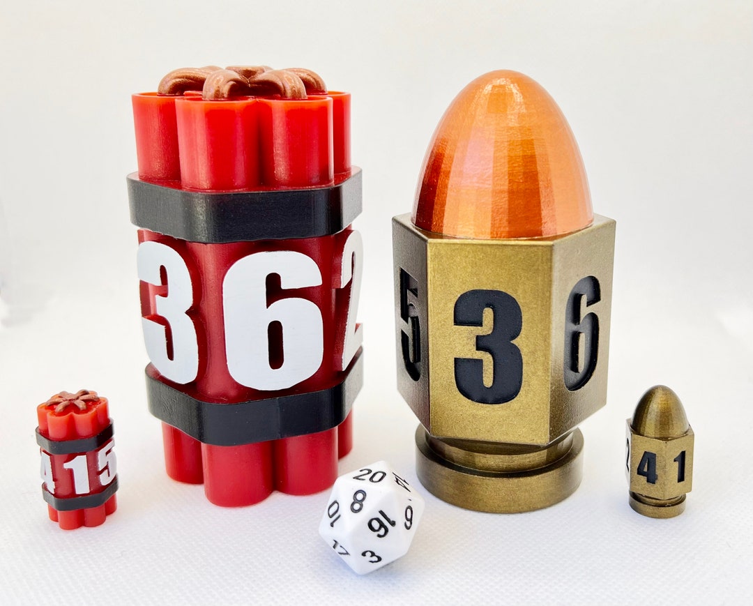 4 Tall Ridiculously Large Bullet or TNT Bundle D6 Die - Etsy