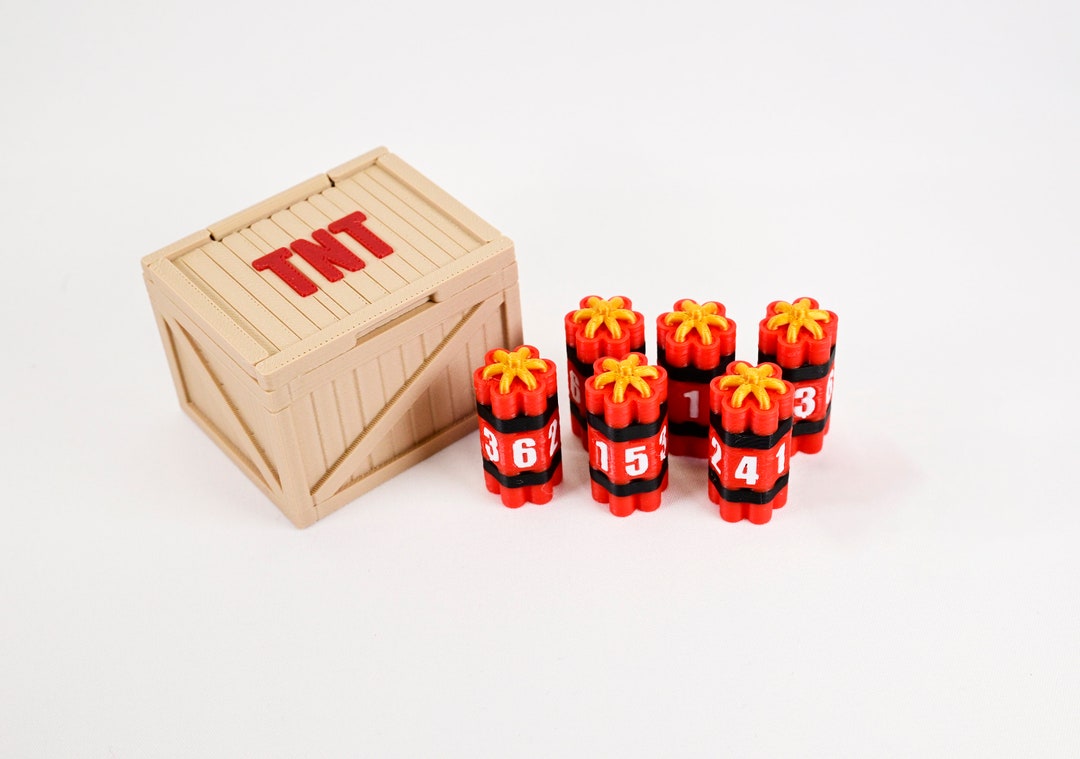 Set of 6 D6 TNT Bundle Dice With Dice Crate - Etsy