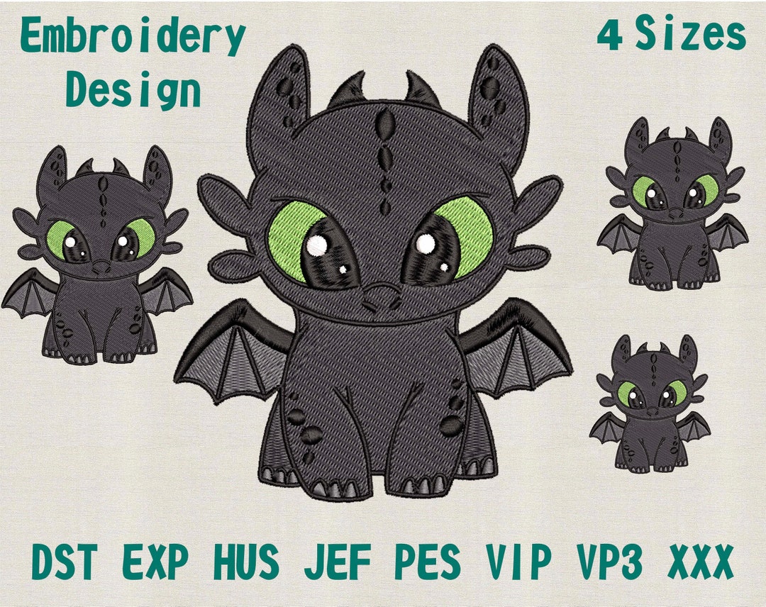 Dragon Machine Embroidery Designs - 4 Sizes - Embroidery File - DIY ...