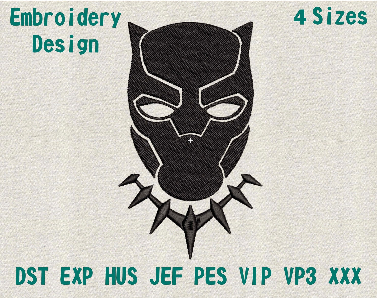 Black Panther Machine Embroidery Designs 4 Sizes - Etsy