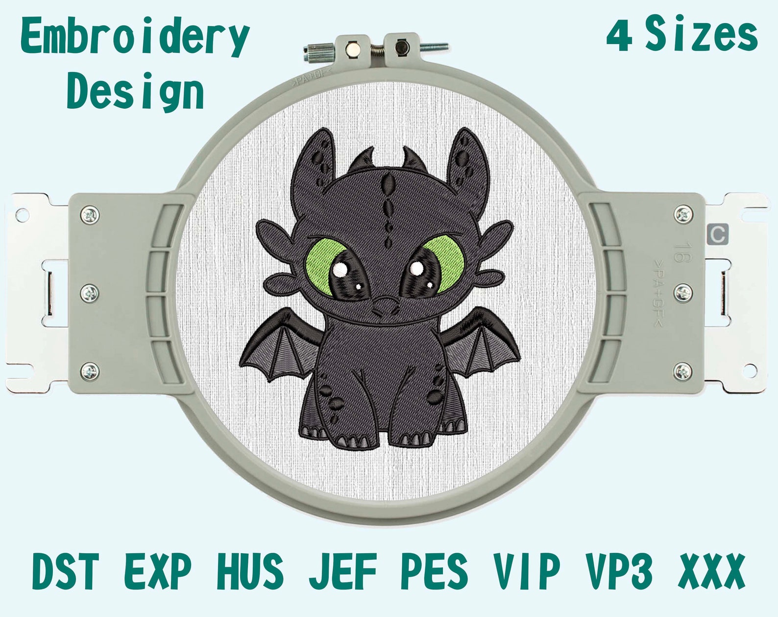 Dragon Machine Embroidery Designs 4 Sizes Embroidery File | Etsy