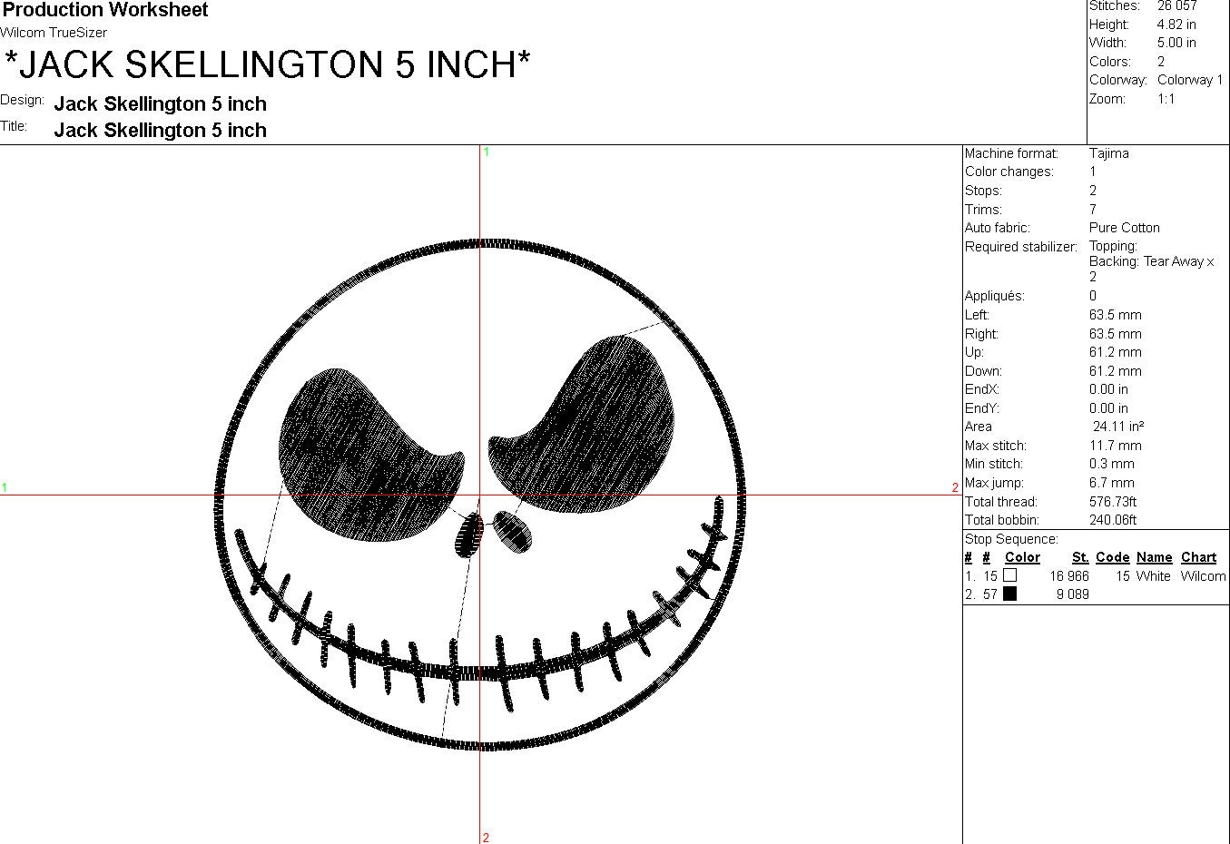 Jack Machine Embroidery Designs - 5 Sizes - Embroidery File - DIY ...