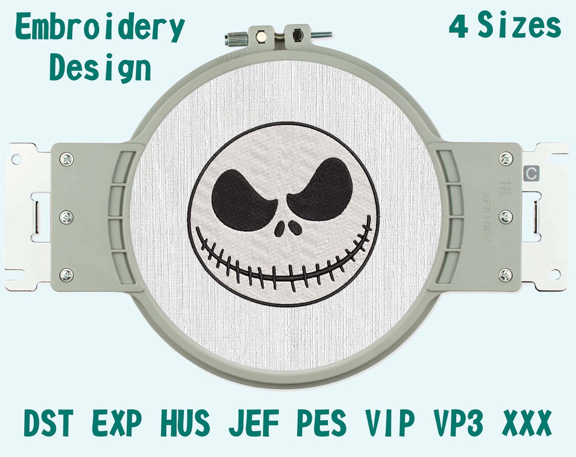 Jack Machine Embroidery Designs - 5 Sizes - Embroidery File - DIY ...