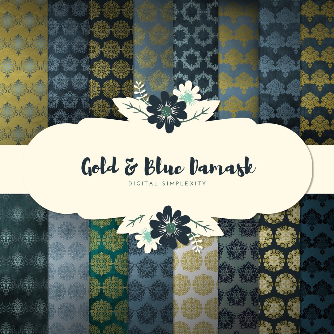 Damask Digital Paper Scrapbook Paper printable Paper Pack Digital ...