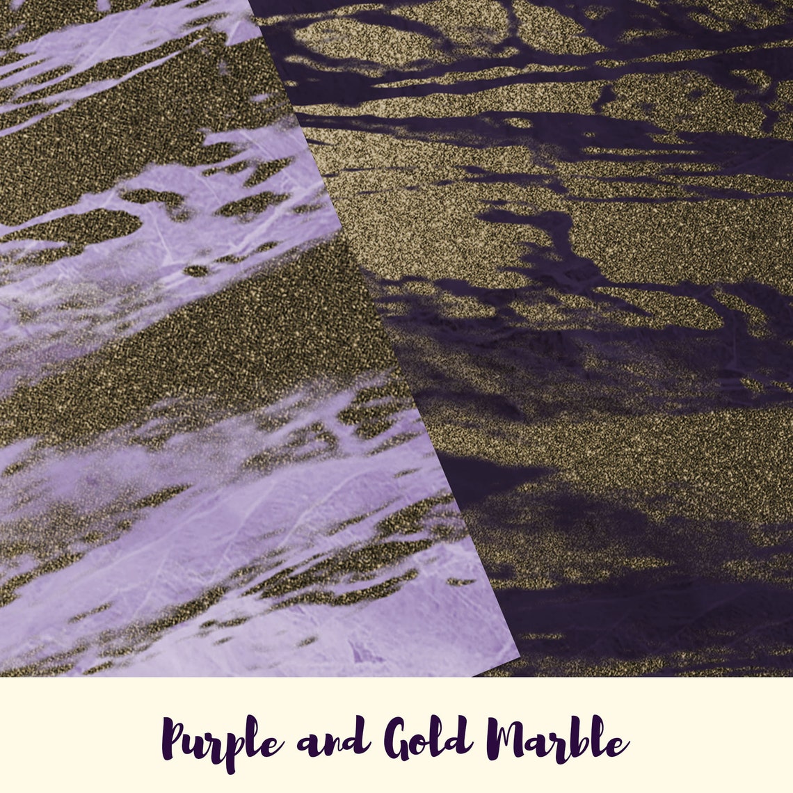 Valentine Digital Paper Purple and Gold Scrapbook Paper - Etsy