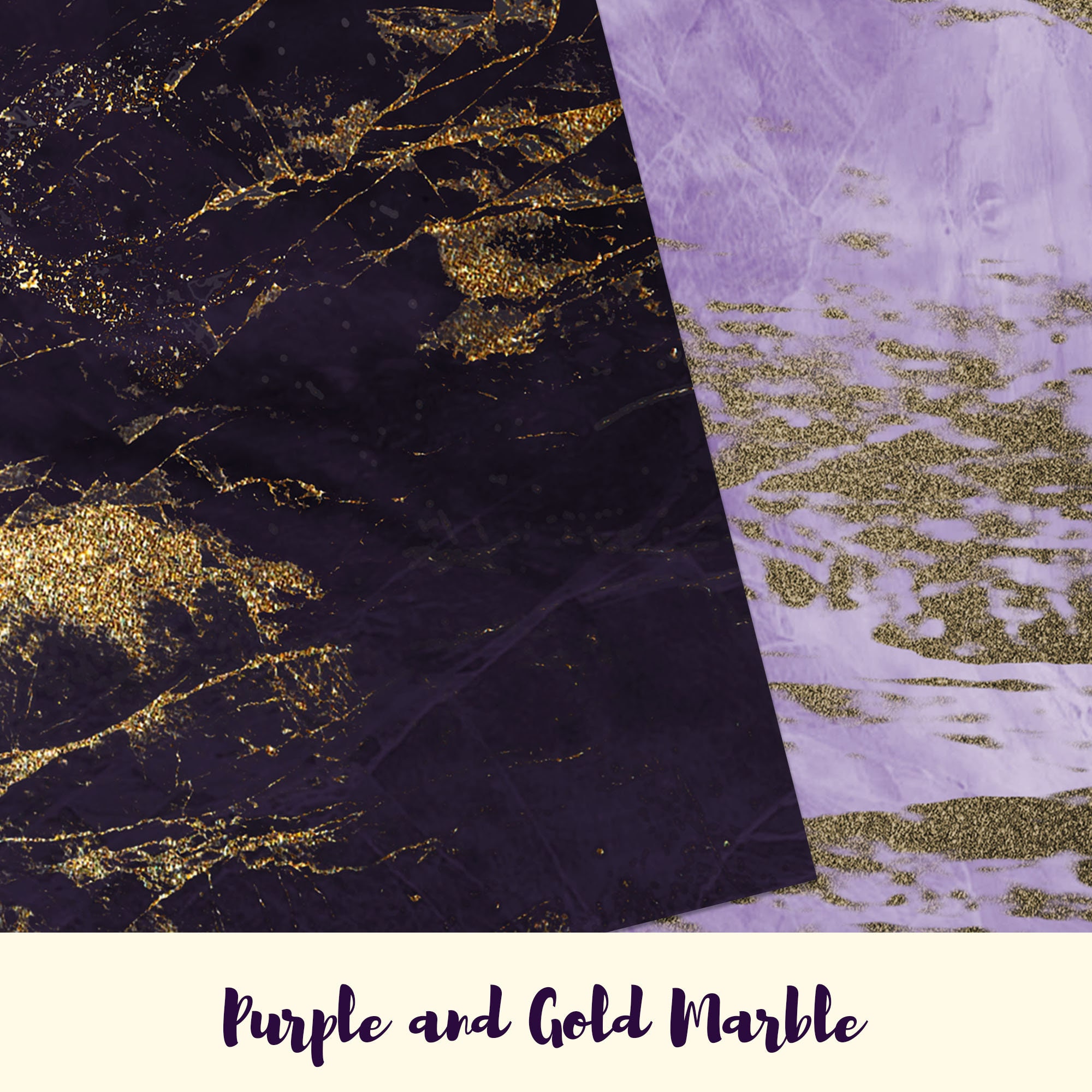 Valentine Digital Paper Purple and Gold Scrapbook Paper - Etsy