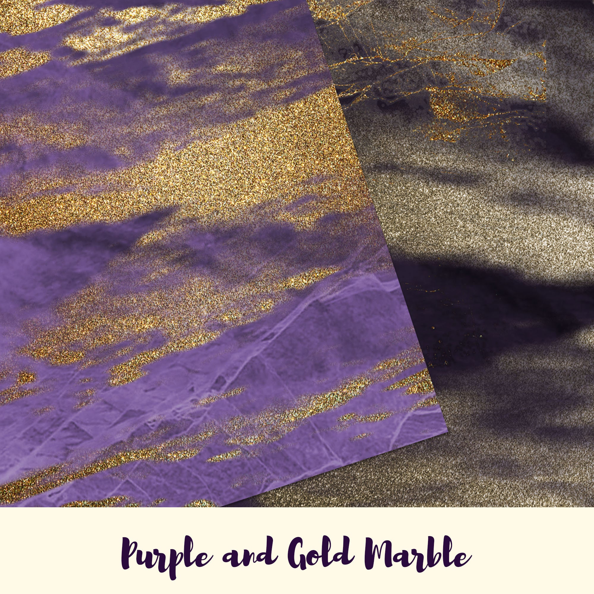 Valentine Digital Paper Purple and Gold Scrapbook Paper - Etsy