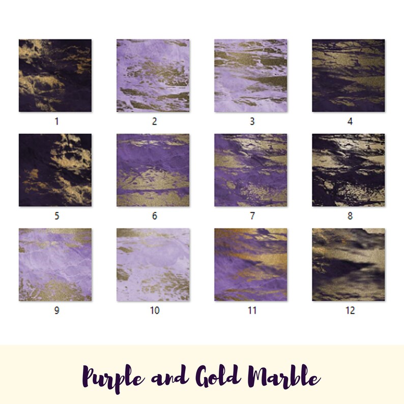 Valentine Digital Paper Purple and Gold Scrapbook Paper - Etsy
