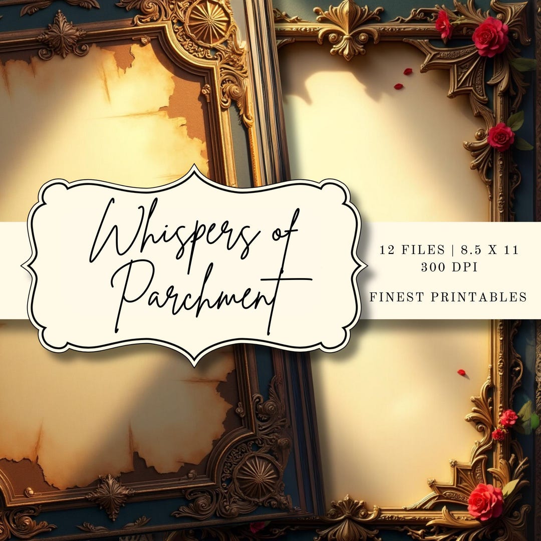 Medieval Frames | Vintage Parchment Paper Digital Backgrounds | Journal ...