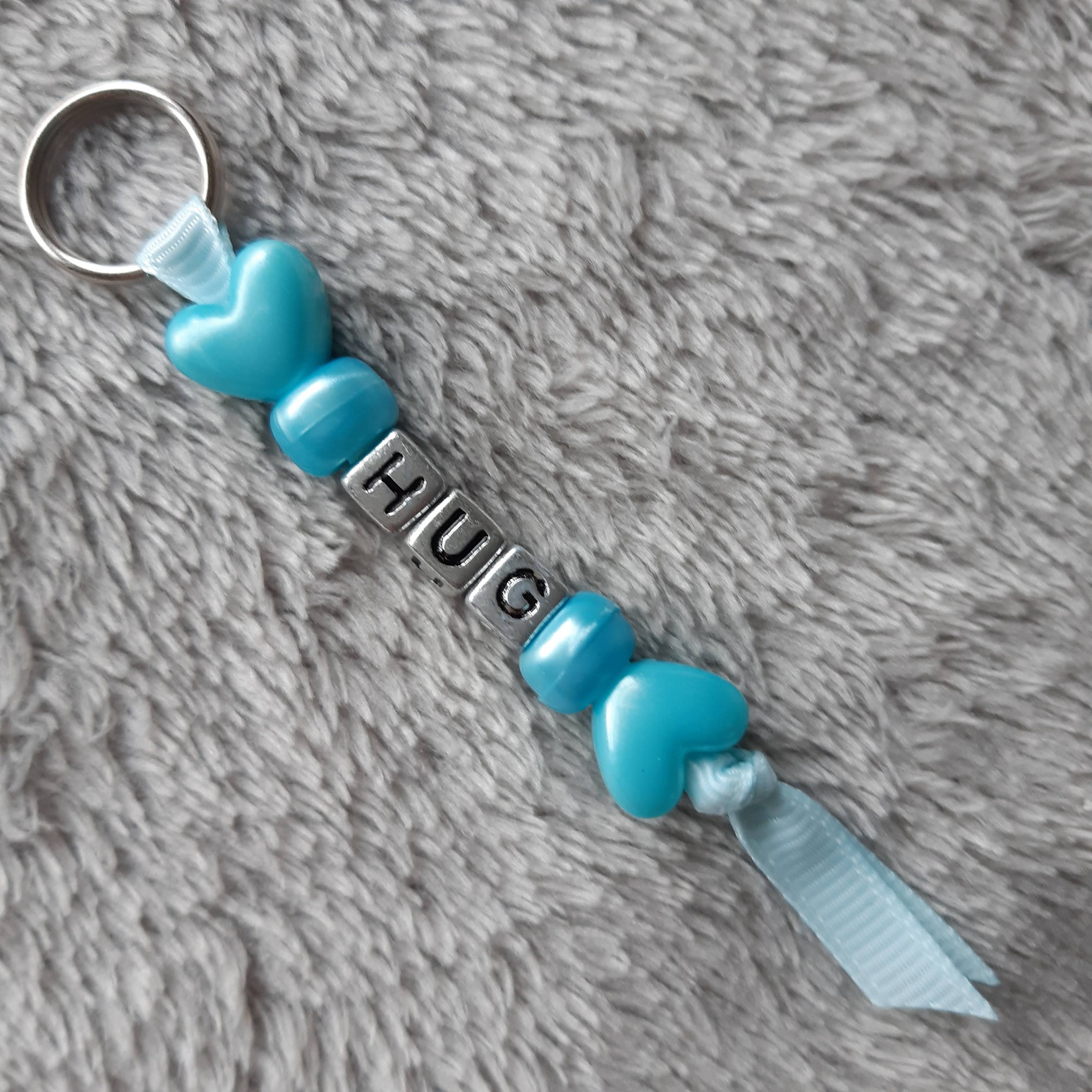 Blue Hug Token Keyring, Blue Heart Hug Keyring, Hug Keyring, Hug Token ...