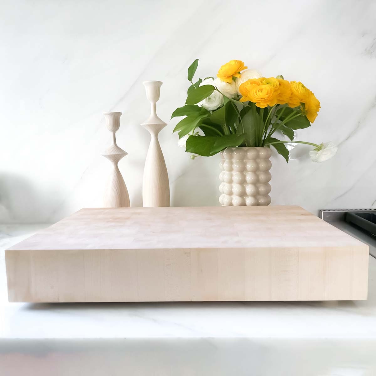 Bleached Maple End Grain Butcher Block "the Hazelton 3"h" - Etsy