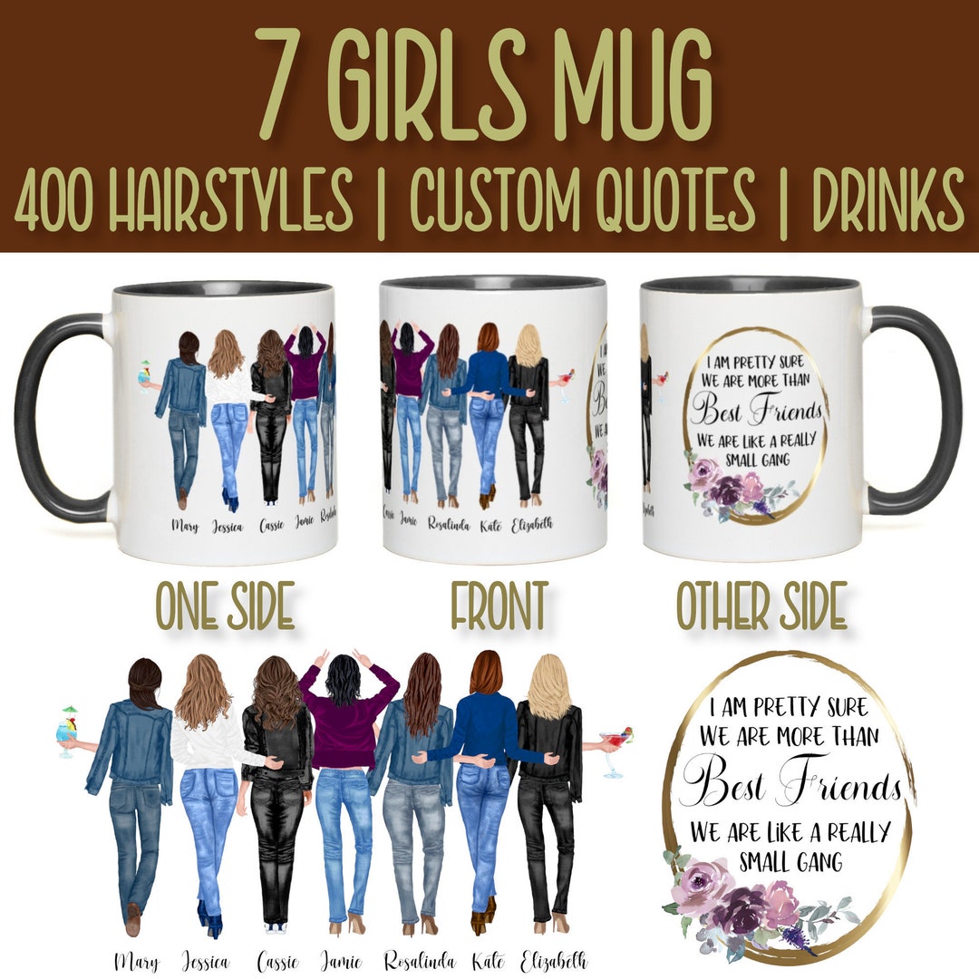 7 Best Friends Mug, 7 Sisters Gift, 7 Friend Gift, 7 Best Friends ...