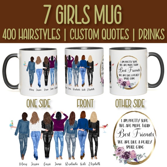 7 Best Friends Mug 7 Sisters Gift 7 Friend Gift 7 Best | Etsy