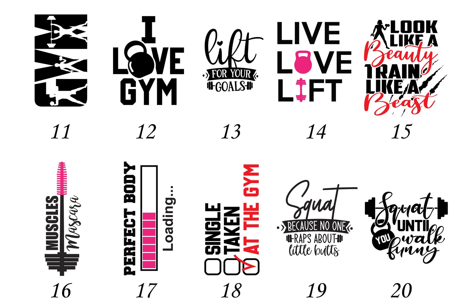 Custom Fitness Squad Gift Idea. Gym Workout Mug, Dumbell Kettlebell ...
