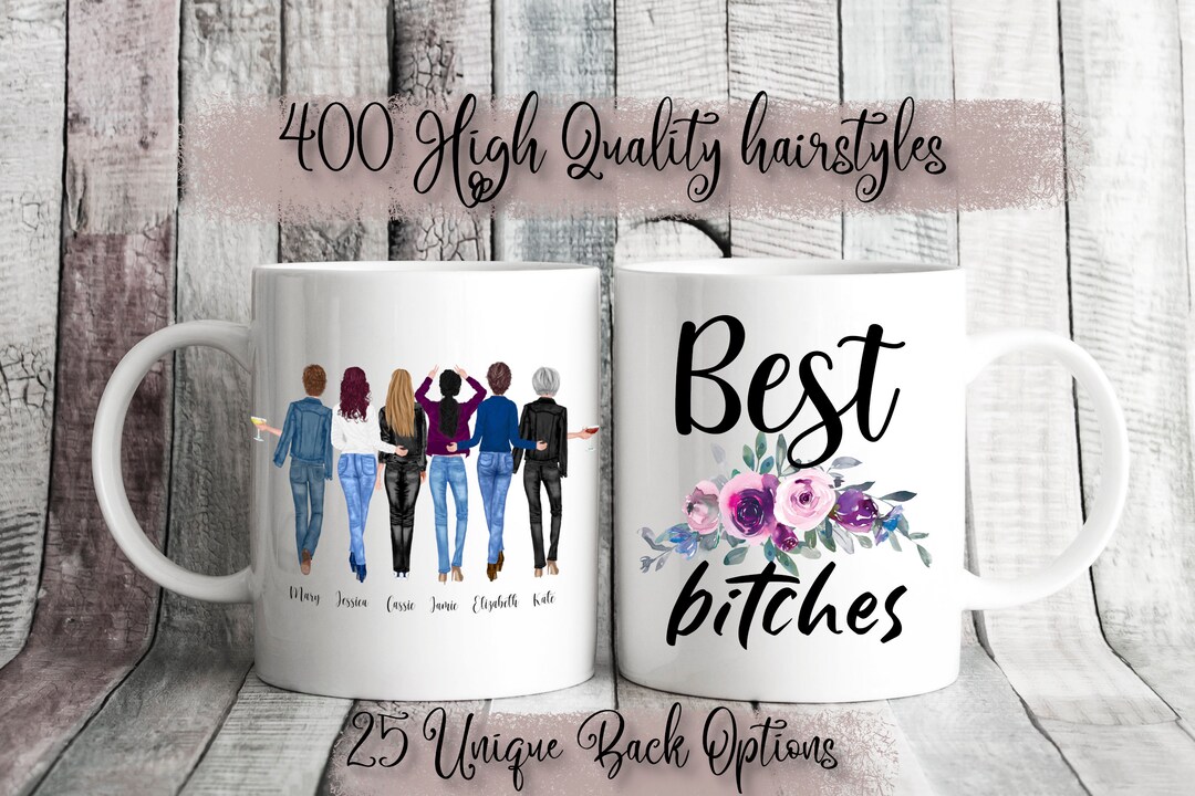 6 Best Friend, 6 Friends Mug, Best Friends Mug, 6 Sisters Mug, 6 Girls ...