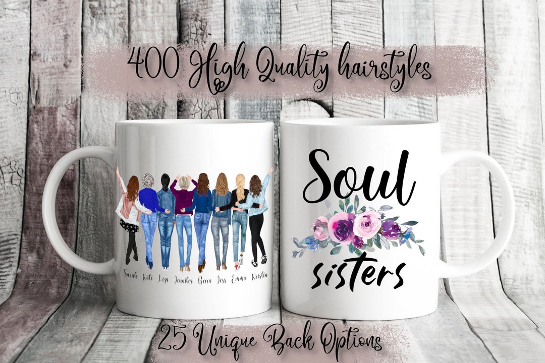 8 Friends Gift, Custom Eight Best Friends Mug, 8 Best Friends Mug ...