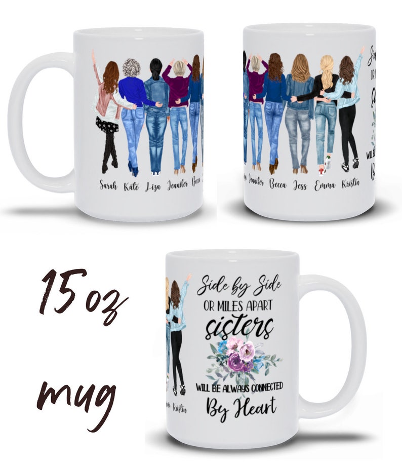 8 Friends Gift, Custom Eight Best Friends Mug, 8 Best Friends Mug ...