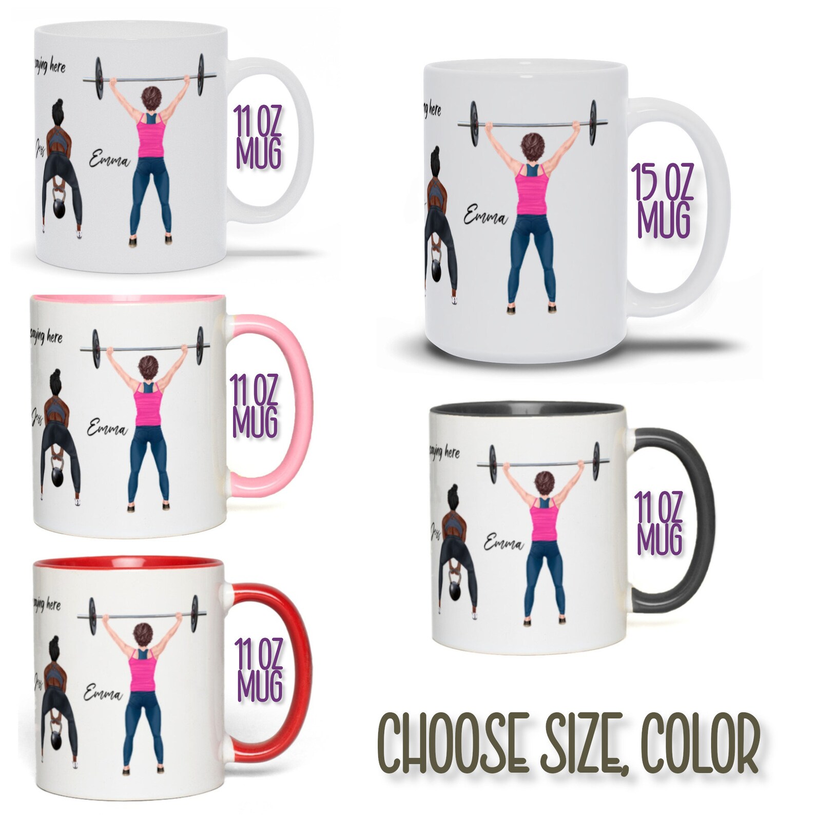 Fitness gifts for woman Crossfit coffee mug Fitness | Etsy