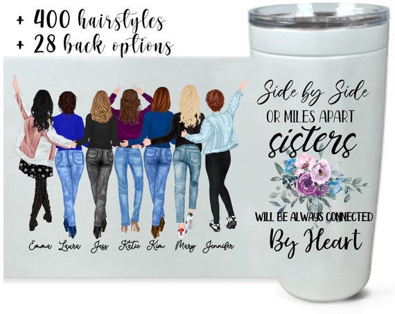 7 Friends Tumbler 7 Sisters Gift Custom Best Friends Travel - Etsy