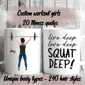 Fitness Gifts for Woman, Custom Fitness Gift. Personalized Workout Mug ...