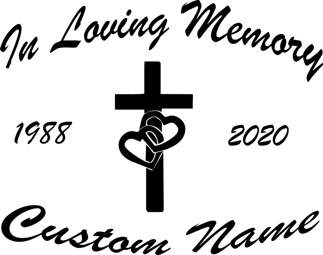 In Loving Memory, in Memory of customizable Memorial Decals, Memoriam ...