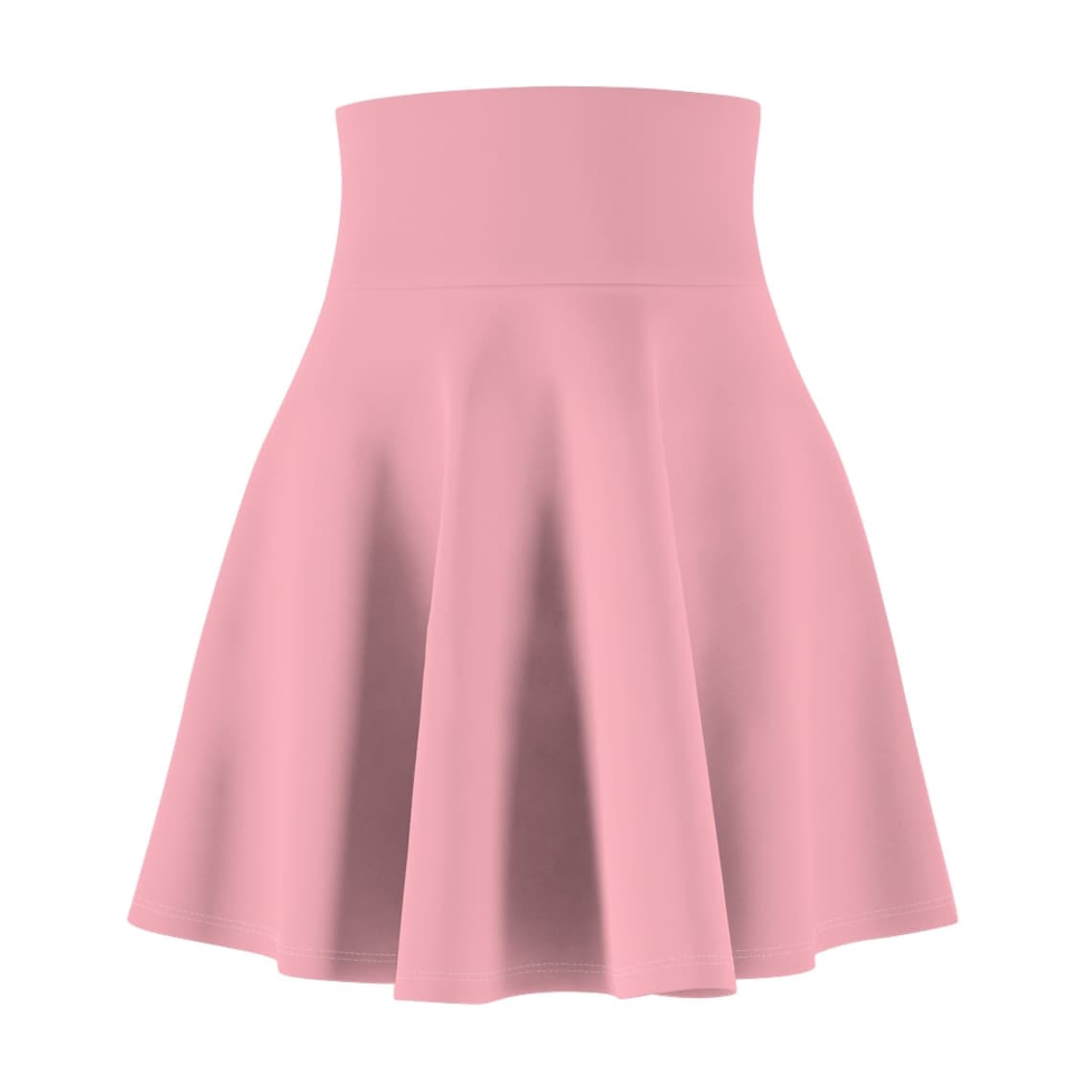 Clásica falda de color liso rosa claro / falda patinadora para mujer ...