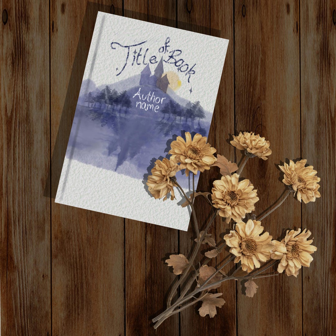 Premade Cosy Mystery/fantasy Book Cover of a Lake, Hill, Trees and ...