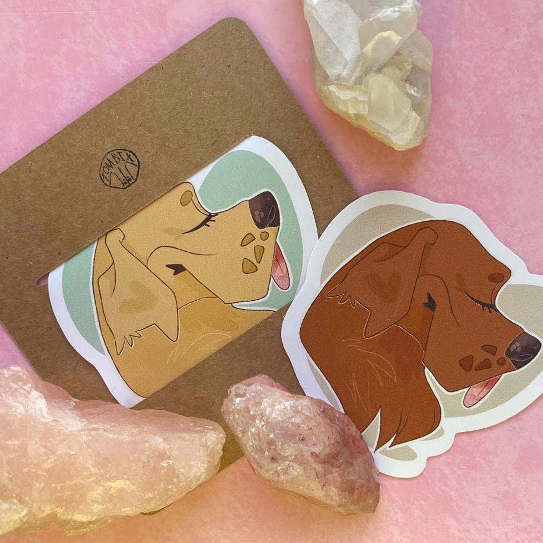 Adhesivo de vinilo mate Golden Retriever - Etsy España